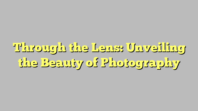 Through the Lens: Unveiling the Beauty of Photography - promguides.com